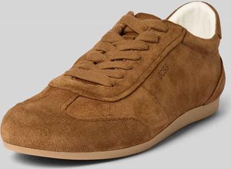 HUGO BOSS Sneaker aus echtem Veloursleder mit Logo-Pr&auml;gung