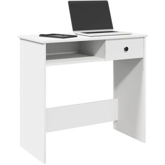 vidaXL Bureau Blanc 80x40x75 cm Bois ding&eacute;nierie Vidaxl