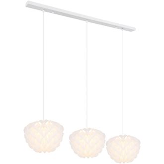 Globo Lighting H&auml;ngeleuchte Esszimmer H&auml;ngelampe Wohnzimmer Pendelleuchte K&uuml;che H&auml;ngelampe 3 flammig wei&szlig; 16115-3H