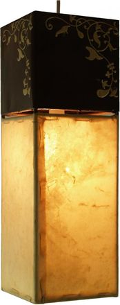 Guru Shop Leder Deckenleuchte/Pendelleuchte Mina, Rot, 28x13x13 cm