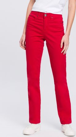 Arizona Gerade Jeans ARIZONA Comfort-Fit, Damen, Gr. 100, L-Gr, rot, Jeans, Obermaterial: 98% Baumwolle, 2% Elasthan, Basic, normal lang, Jeans, High Waist, T