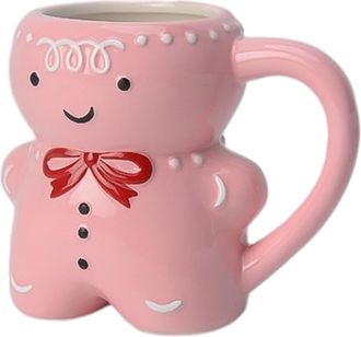 Generic Weihnachtliche Kaffeetassen aus Keramik - neuartige -Lebkuchenmann-Tasse, Milchteetasse | Milchtee-Kaffeetassen, Partyzubeh&ouml;r f&uuml;r die Feiertage, lusti