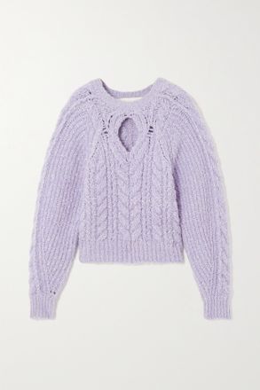 Isabel Marant Noelys Pullover Aus Zopfstrick Mit Cut-out - Lila