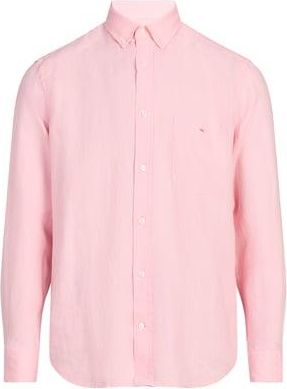 Eden Park Chemise droite &agrave; logo en lin