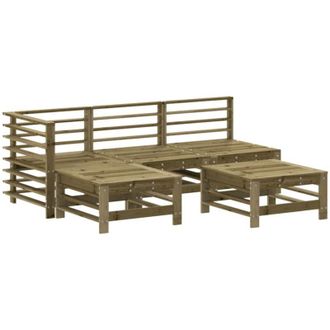 vidaXL Salon de jardin 5 pcs bois de pin impr&eacute;gn&eacute; Vidaxl