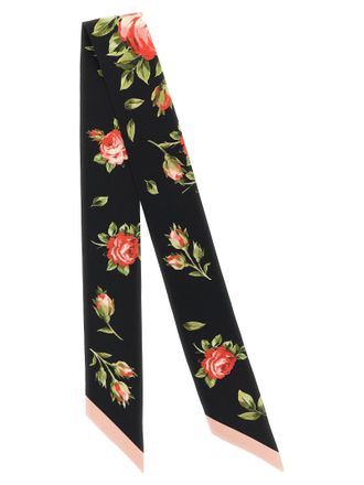Dolce & Gabbana Womens Black Silk Foulard Accessory