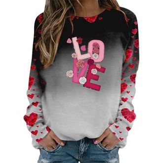 Generic Sweat &agrave; capuche d&eacute;contract&eacute; &agrave; manches longues et col rond pour femme 2026, gris, XXL