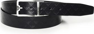 Emporio Armani Homme, Accessoires, Noir, Taille: ONE Size Ceinture Tongue Noire pour Homme