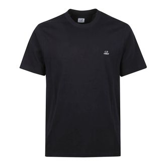 C.P. Company C.p. Company, Homme, Tops, Noir, Taille: L T-shirt 30/1 Jersey avec &eacute;cusson logo