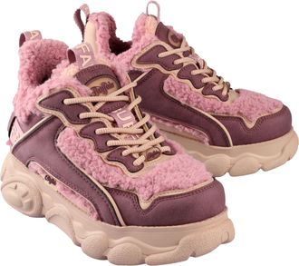 Buffalo Damen Schuhe Schnürschuh Plateau Sneaker CLD Chai, Farbe:Lila, Schuhgröße:EUR 41, Artikel:-Purple/Rose