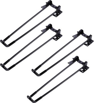 SOLUSTRE Klappbare Haarnadel Tischbeine aus Stahl 4 St&uuml;ck M&ouml;belbeine mit Pulverbeschichtung Belastbar bis 80 kg Verstaubar f&uuml;r Selbstgemacht M&ouml;bel und Schreibt