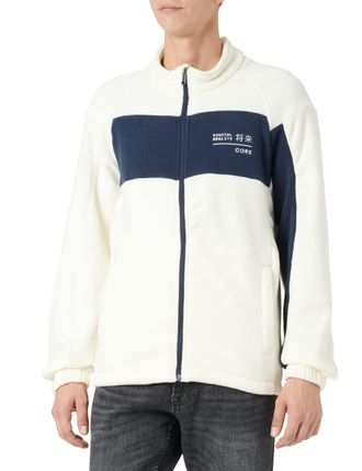 Jack & Jones Jack & Jones Mens JCOMONO Fleece Jacket Fleecejacke, Cloud Dancer, L