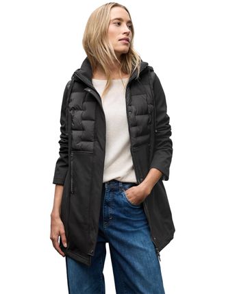 Street One Damen 2005336 Softshelljacke mit Details, Black, 40