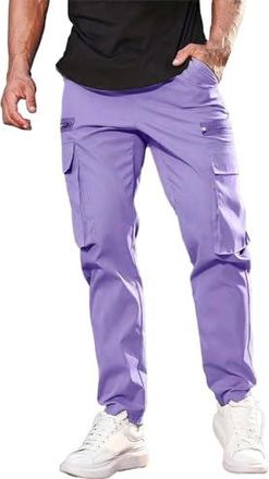 Generic Pantalon cargo pour homme - Jogging pour homme - Pantalon de survêtement léger - Pantalon de sport - Pantalon de survêtement décontracté avec plusieur