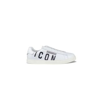 Dsquared2 Homme, Chaussures, Blanc, Taille: 45 EU Leather Low Top Baskets