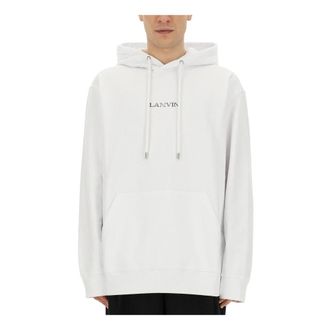 Lanvin Bestickter Oversized Hoodie - - Sweatshirts & Hoodies - Herren - Wei&szlig; - S