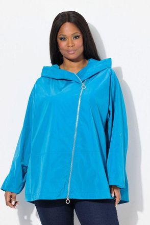 Ulla Popken Outdoorjacke HYPRAR Jacke A-Linie Kapuze Satinfutter