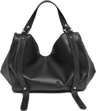 Diesel Calf Leather Tote Bag - Black