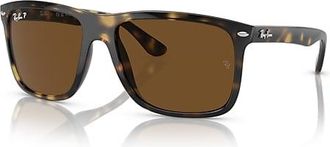 Ray-Ban Boyfriend Two Sonnenbrillen Havana Fassung Braun Glas Polarisiert 60-18