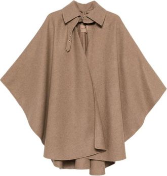 Ermanno Scervino Femme, Vestes, Beige, Taille: 32 FR Cape &agrave; Col et Boucle