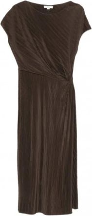 Vince Femme, Robes, Brun, Taille: 36 FR Directional Pleated Twist Dress