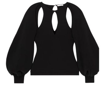 Chlo&eacute; Stretch Wool Blend Cut Out Jumper Size M