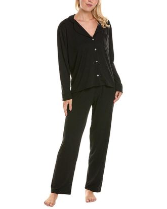 Anna Kay & Co. 2pc Silk-Blend Pajama Pant Set