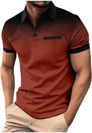 Generic Chemise de golf extensible d&eacute;contract&eacute;e &agrave; manches courtes et col rabattable, l&eacute;g&egrave;re, polyvalente, &eacute;l&eacute;gante, confortable, respirante, pour le travail, 