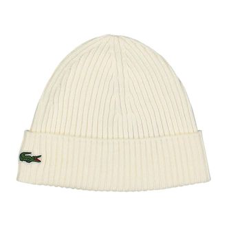Lacoste unisex, Accessoires, Beige, Taille: ONE Size Béret en laine blanc unisexe