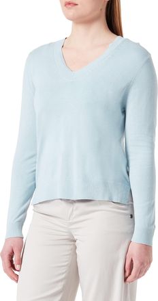 s.Oliver Damen V-neck V Neck Pullover langarm, Blau, 36 EU