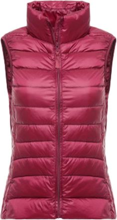 Generic Damen Steppweste leichte Weste Übergangsjacke mit Abnehmbarer Kapuze