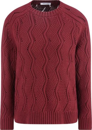 Peter Hahn Rundhals-Pullover aus 100% SUPIMA-Baumwolle Peter Hahn rot