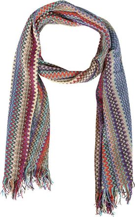 Missoni Homme, Accessoires, Multicolore, Taille: ONE Size &Eacute;charpe &agrave; Franges Zigzag