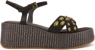 Elvio Zanon Femme, Chaussures, Brun, Taille: 39 EU Flat Sandales