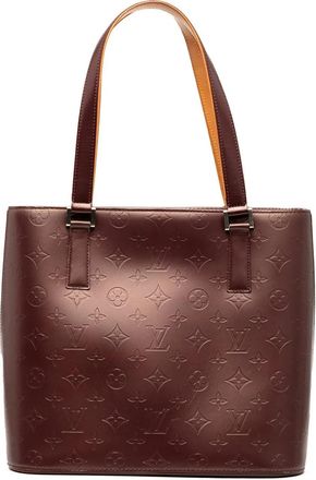 Louis Vuitton Shopper - Monogram Mat Stockton - Gr. unisize - in Rot - f&uuml;r Damen