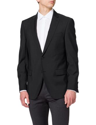 Bugatti Herren Sakko 793000-99801, Einfarbig, Gr. 25, Schwarz (Schwarz 59)