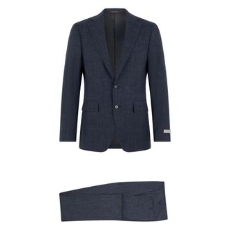 Canali Homme, Costumes, Bleu, Taille: M Ensemble Veste et Pantalon en M&eacute;lange de Laine