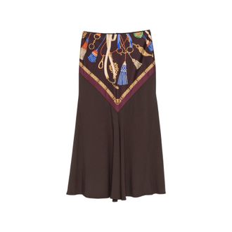 Etro Tassel-print Flared Midi Skirt