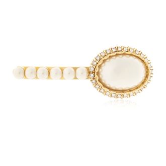 Dolce & Gabbana Femme, Accessoires, Jaune, Taille: ONE Size Pince &agrave; Cheveux avec Perles en Verre
