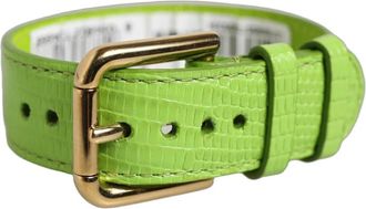 Dolce & Gabbana G&uuml;rtel mit Krokopr&auml;gung aus Leder - - Accessories - Damen - Gr&uuml;n - ONE SIZE