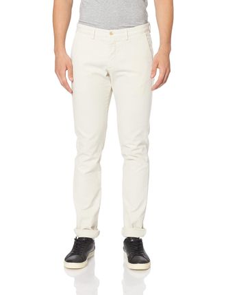 Hackett Mens GMT Dye Texture Chino Pants, 807ANTIQUE White, 35W/32L