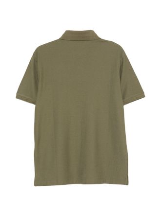 Emporio Armani Logo-Embroidered Cotton Piqu&eacute; Polo - Khaki