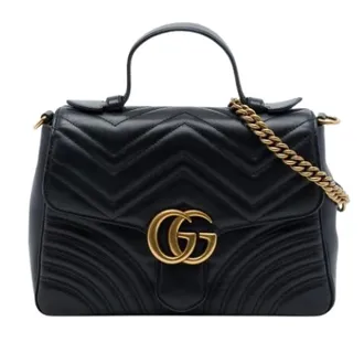 Gucci Sac bandouli&egrave;re matelass&eacute; Pre-owned - Femme - Pre-owned - Noir - Taille: ONE Size