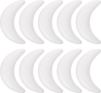 TOPBATHY 10 St&uuml;ck Mondf&ouml;rmige Schaumstoff Deko Anh&auml;nger zum Basteln Weihnachtsbaumschmuck Selbstgemacht Wei&szlig; Leicht zu Bemalen Bastelset f&uuml;r Weihnachtsdeko und