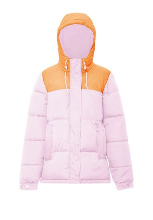 Mymo Wattierte Steppjacke Damen Süßes Pink Aprikose