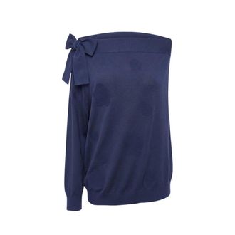 Malo Asymmetrisches Strickoberteil - - Knitwear - Damen - Blau - M