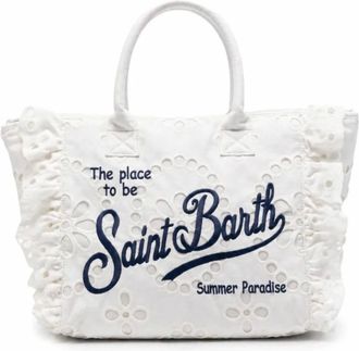 MC2 Saint Barth Femme, Sacs, Blanc, Taille: ONE Size Vanity Volant N Shoulder Bag