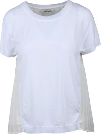 Meimeij Femme, Pulls, Blanc, Taille: 36 FR Blouse en Tricot