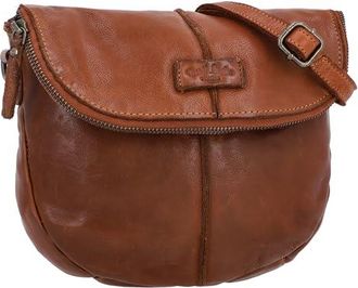 Gusti Cuir Sac à main - Iselin Sac Bandoulière Femme en Cuir Cognac, Style Années 80, Compact, Tannage Chrome, Élégant & Pratique