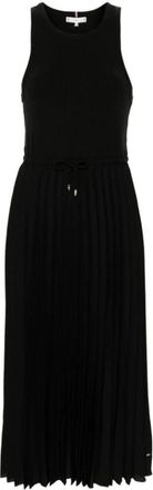 Tommy Hilfiger Femme, Robes, Noir, Taille: 36 FR Rib Tank Pleated Dress Midi Ns